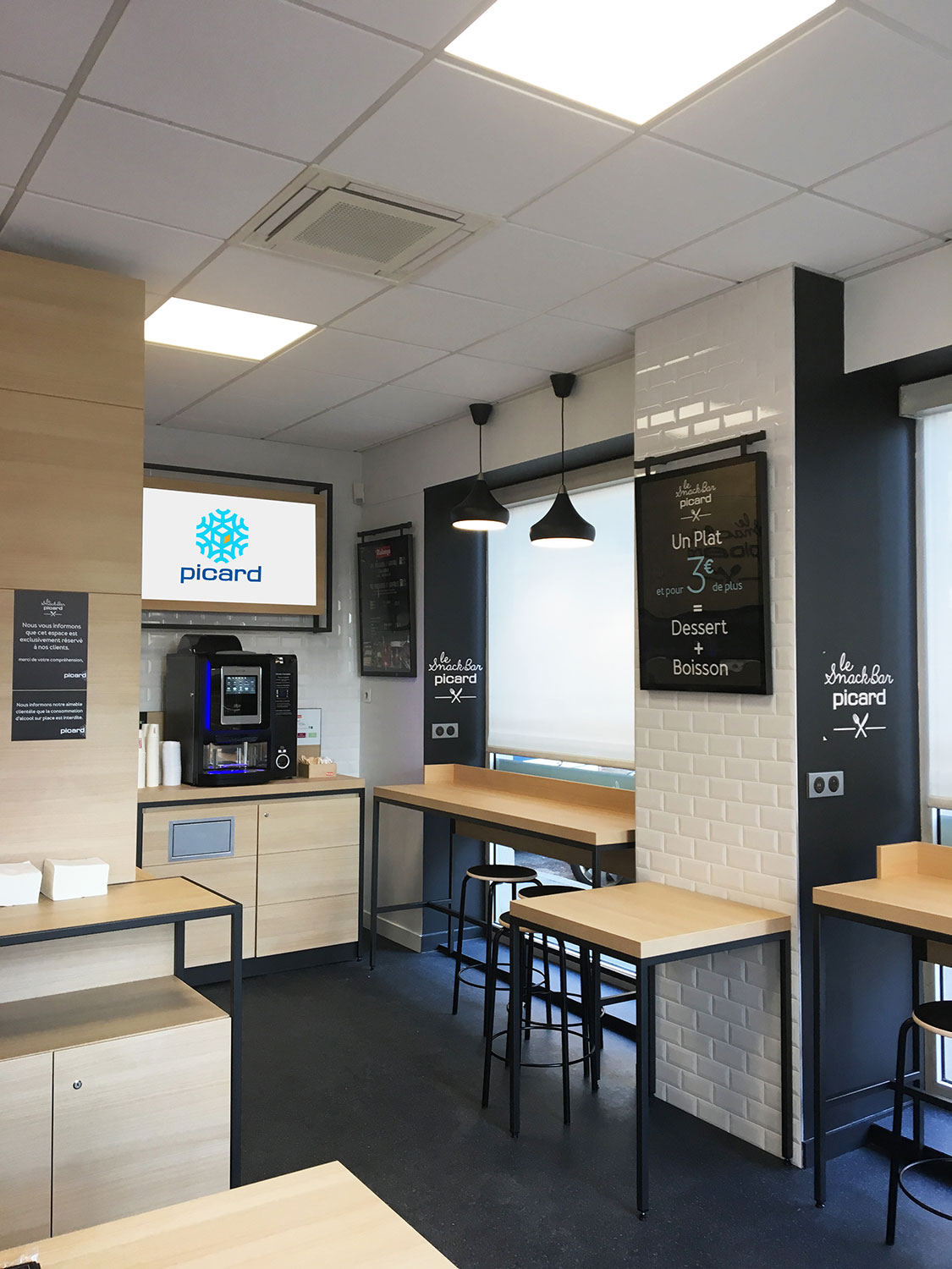 Installation ceilings at Picard shops (France) · Rouveure Marquez